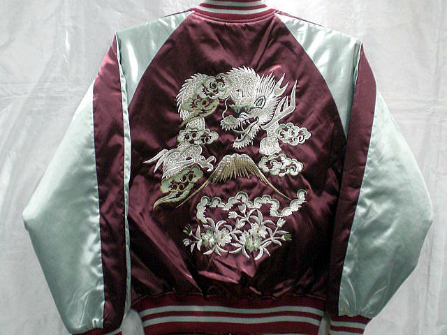 スカジャン 花龍　日本製本格刺繍のスカジャン 3Lサイズ