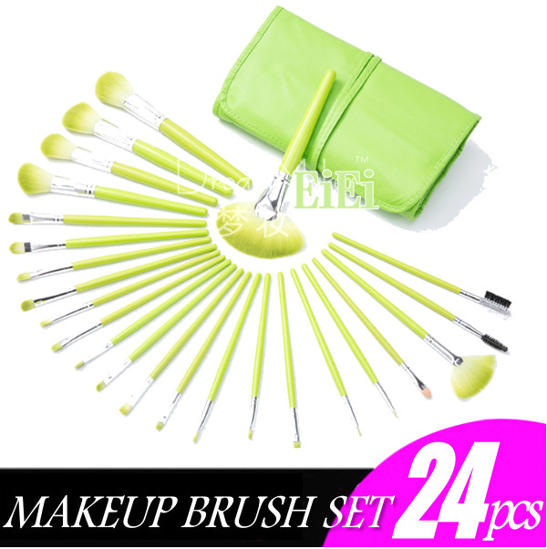 STZ-2416　メイクブラシセット/化粧ブラシセット/化粧筆/ブラシ収納ケース付き24本セット