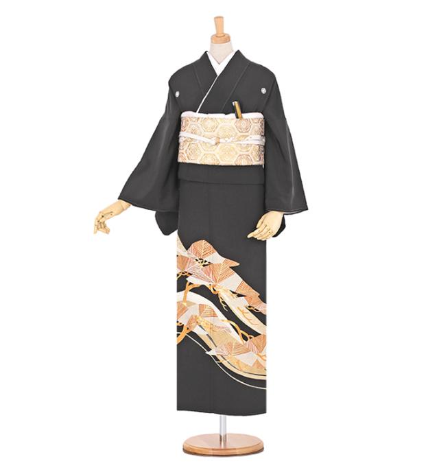 往復送料無料 2泊3日 レンタル 黒留袖 Lサイズ No.0475