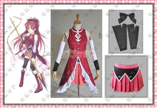 送料無料 魔法少女まどか☆マギカ 佐倉杏子 さくらきょうこ 魔法装 コスプレ衣装 COS  高品質 新品 Cosplay アニメ コスチューム