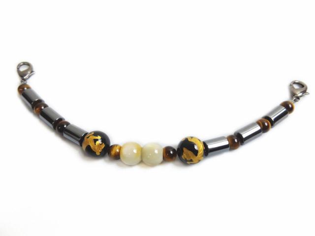 粋なメンズ男物男性マグネット羽織紐はおりひも四神獣白虎 日本製 和装着物小物