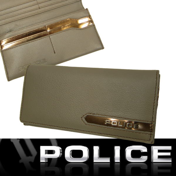 POLICE　ポリス 長財布 牛革 財布 LLIC 折りたたみ　財布　国内正規代理店商品 PA56901 GY グレー【送料無料】 母の日 プレゼント ギフト