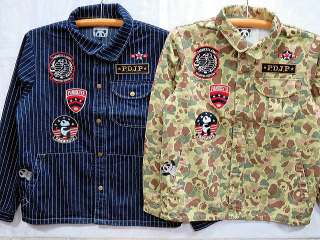 【大きいサイズ】PANDIESTA JAPAN　屋根乗り熊猫　スタンドコットンジャケット　パンディエスタ　３L　４L