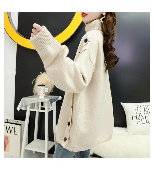 トップス ニット 送料無料 個性的 タートル ハイネック 長袖 セーター プルオーバー かわいい 大人可愛い きれいめ シンプル カジュアル おしゃれ 主役級 存在感 こなれ感 抜け感 とろみ感 ガーリー レトロ 秋 冬 レディース 学生 OL ママ