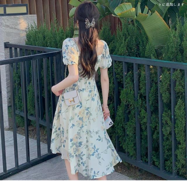 ロング ワンピース 送料無料 個性 半袖 ミモレ スリット Aライン