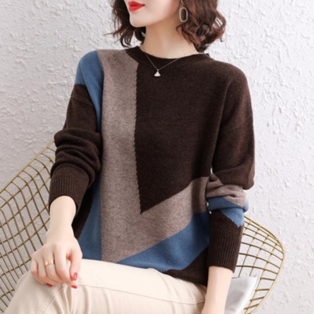 トップス カットソー 送料無料 個性 長袖 セーター プルオーバー ニット かわいい 大人可愛い きれいめ 上品 シンプル カジュアル おしゃれ 主役級 存在感 こなれ感 とろみ感 抜け感 エレガント ガーリー レトロ レディース ママ OL 学生