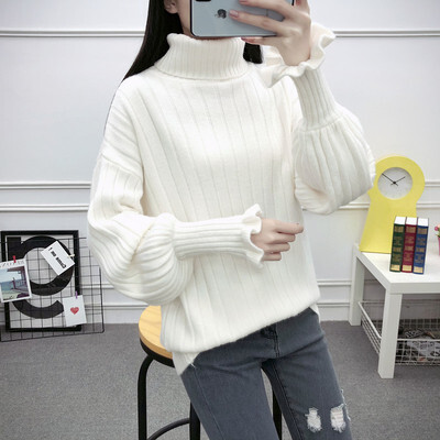 トップス リブニット 送料無料 個性 長袖 セーター ハイネック タートル フリル プルオーバー かわいい 大人可愛い きれいめ 上品 シンプル カジュアル おしゃれ 主役級 存在感 こなれ感 とろみ感 ガーリー レトロ レディース ママ OL 学生