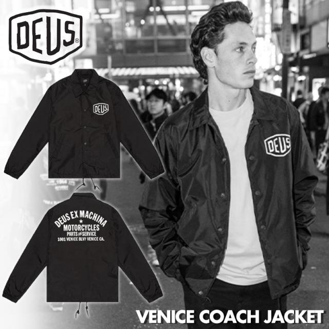 DeusExMachina デウスエクスマキナ コーチジャケット VENICE COACH JACKET ブラック 黒 アウター サーファー バイカー Deus Ex Machina[衣類] ユ00572