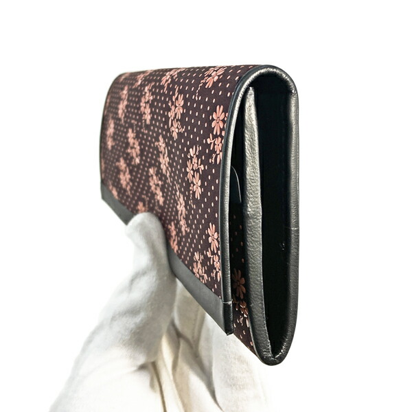 印伝 甲州印伝 印傳屋 上原勇七 財布 長財布 束入れ 2311 コスモス