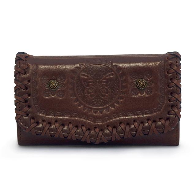 【※アウトレット※】アナスイ ANNA SUI フリーダシリーズ 5連 キーケース ブラウン BROWN 編み込み スタッズ 307993 50