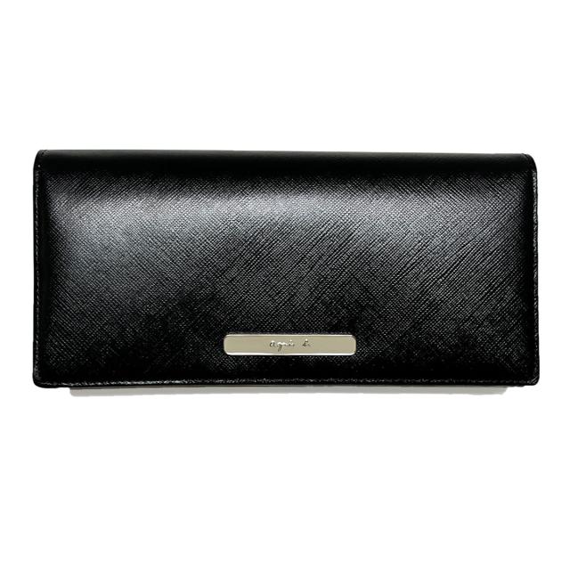 アニエスベー agnes b. アニエスベーボヤージュ agnes b. VOYAGE 長財布 フラップ式財布 かぶせ YW11 UIZ-12 BK ブラック+グレージュ系