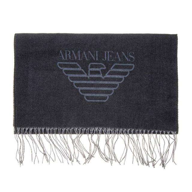 アルマーニジーンズ ARMANI JEANS マフラー 934102 CD714 00020 メンズ ウール カシミア カシミヤ 混紡 ストール スカーフ ブラック アルマーニ マフラー メンズ ブランド クリスマス プレゼント マフラー ブランド クリスマス ギフト マフラー メンズ