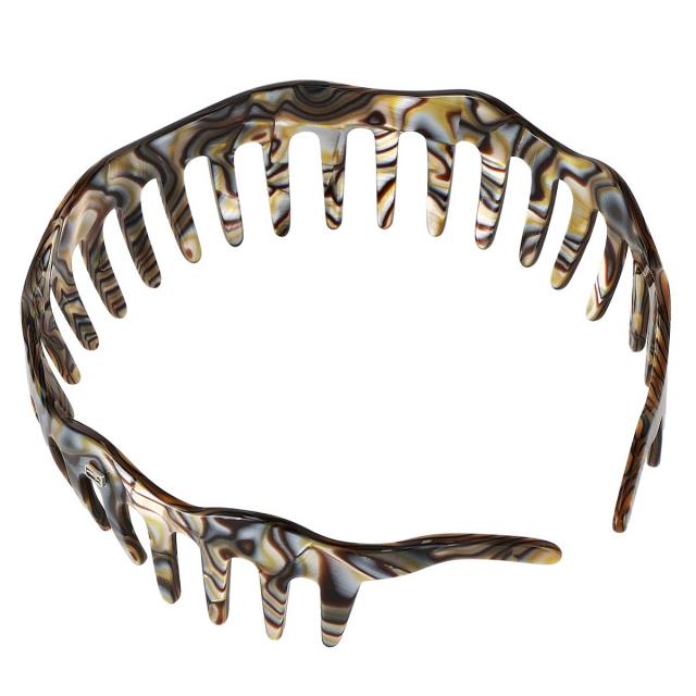 アレクサンドル ドゥ パリ ALEXANDRE DE PARIS コーム カチューシャ AHB-8356 ONYX くし付き ヘアバンド レディース マルチカラー髪どめ