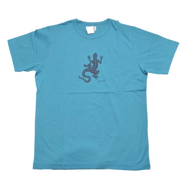 アニエスベー agnes b. アニエスベーオム agnes b. HOMME Tシャツ レザール リザード 2109-0692 637 メンズ 半袖 ブルー+ネイビー ブラン