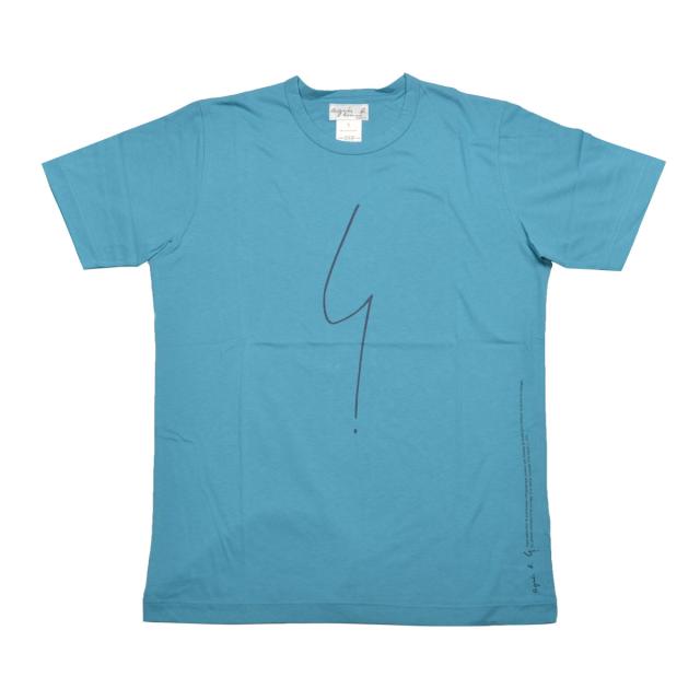 アニエスベー agnes b. アニエスベーオム agnes b. HOMME Tシャツ bロゴ ポワンディロニー 2109-0942 637 メンズ 半袖 ブルー+ネイビー