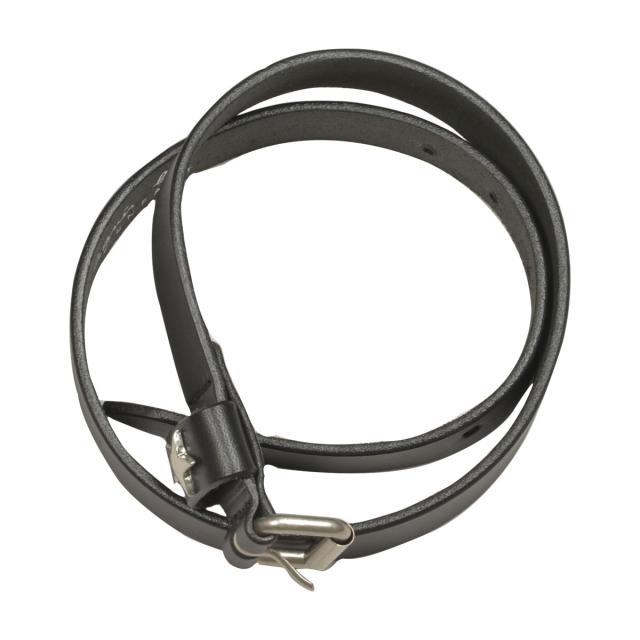 【※アウトレット※】アニエスベー agnes b. ENFANT キッズ 子供用 スター ベルト レザー 牛革 3510 0109 000 65 ブラック ベルト ブラン