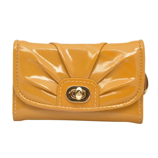 【※アウトレット※】アニエスベー agnes b. キーケース キーリング付き 6連キーケース エナメル ZW15a NMR-12 7 キャメル キーケース 本