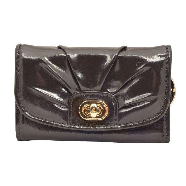 【※アウトレット※】アニエスベー agnes b. キーケース キーリング付き 6連キーケース エナメル ZW15a NMR-12 7 ネイビー キーケース 本