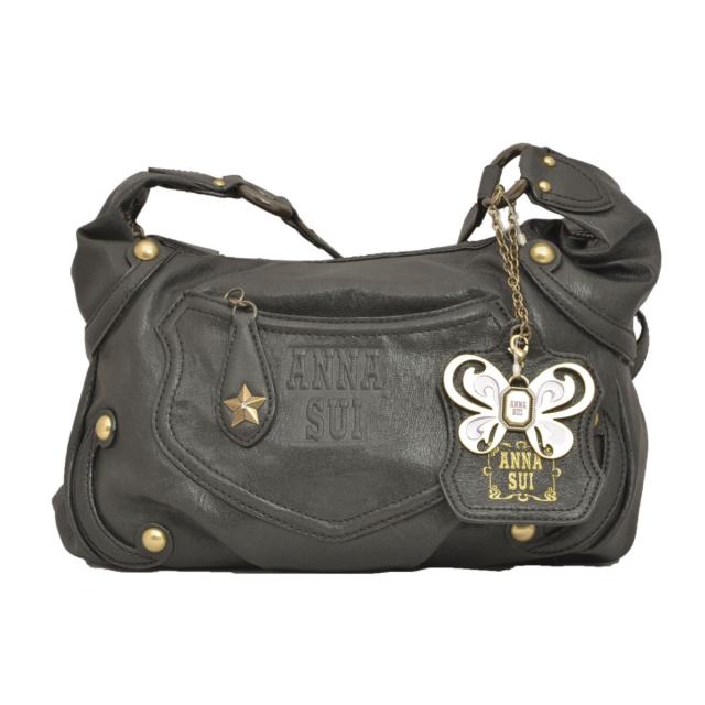 アナスイ ANNA SUI ドリトル バッグ ショルダーバッグ 斜めがけバッグ バタフライ バッグチャーム 306942 10 ブラック 斜め掛けショルダ
