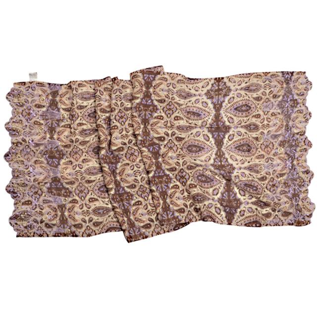 アナスイ ANNA SUI ストール ショール コットン 綿 刺繍 62056 01 83 100 レディース ブラウン系マルチ ストール ブランド 防寒 人気 贈