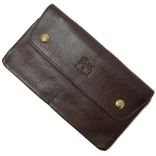 イルビゾンテ IL BISONTE 財布 長財布 フラップ長財布 かぶせ式 C0937 P 455 本革 レザー MOKA ダークブラウン ilbisonte 長財布 小銭入れ付き ブランド プレゼント イルビゾンテ 財布 長財布 ブランド 本革 小銭入れ付き財布 男