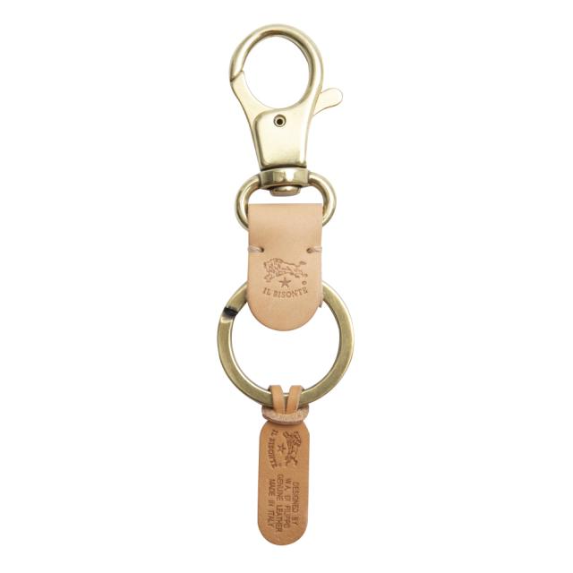 イルビゾンテ IL BISONTE キーリング SKH016 NA106 CLASSIC KEY HOLDER クラシックキーホルダー NATURALE NA106 ライトブラウン ilbisonte キーリング キーフック 本革 革 プレゼント キーリング ブランド キーホルダー レザー イルビゾンテ 人気