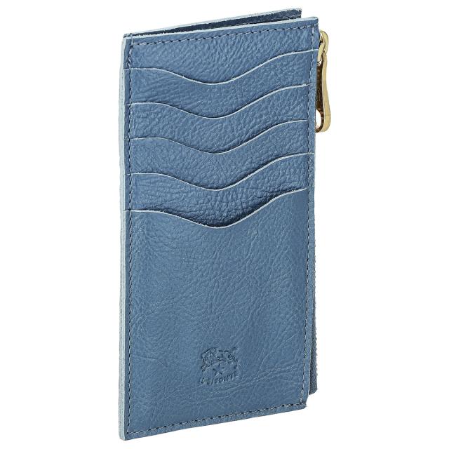 イルビゾンテ IL BISONTE カードケース 名刺入れ SCC105 PV0001 BL312B レディース メンズ ユニセックス ブルー 本革 レザー カードケー
