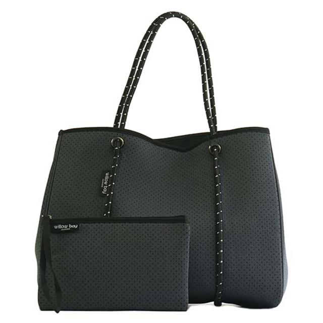 ウィローベイ Willow Bay ネオプレン トートバッグ 1002 MAGNETIC CLOSURE DAYDREAMER ショルダー マザーズバッグ CHARCOAL
