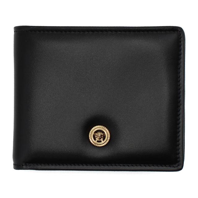 ヴェルサーチェ Versace 財布 二つ折り財布 折りたたみ財布 小銭入れなし DPU2463-1A13018-1B00V メンズ レディース ブラック 財布 使い