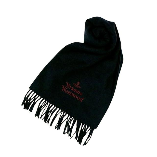 ヴィヴィアンウエストウッド Vivienne Westwood マフラー ストール ウール 25-W00Q7-N401 レディース メンズ ユニセックス ブラック マフ
