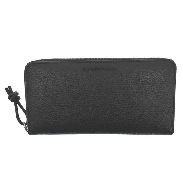 エンポリオアルマーニ EMPORIO ARMANI 長財布 ラウンド Y4R169 80001 Y068E ブラック アルマーニ 長財布 プレゼント 男性 誕生日 ギフト 父の日 ラウンド 長財布 レザー 黒 ビジネス メンズ