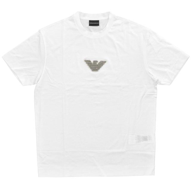 エンポリオアルマーニ EMPORIO ARMANI 半袖 Tシャツ トップス アパレル 3L1TCD1JUVZ-0128 メンズ ホワイト ブランド おしゃれ 半そで tシ