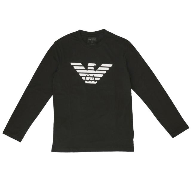 エンポリオアルマーニ EMPORIO ARMANI メンズ ロングスリーブ Tシャツ 長袖カットソー ロンT トップス 8N1TN8 1JPZZ 0022 ブラック ブラ
