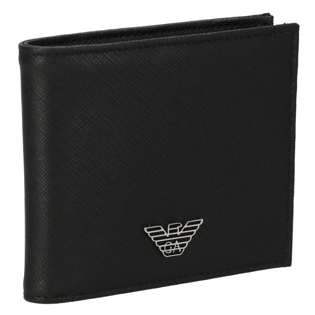 エンポリオアルマーニ EMPORIO ARMANI 財布 二つ折り財布 折りたたみ財布 小銭入れなし Y4R168-Y138E 81072 メンズ ブラック 財布 使いや