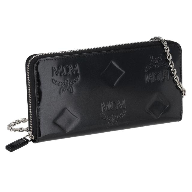 エムシーエム Mode Creation Munich(MCM) 財布 長財布 ラウンドファスナー長財布 小銭入れ付き チェーンウォレット MYLDATA05 BK001 AREN