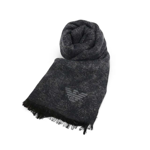 エンポリオアルマーニ EMPORIO ARMANI マフラー ストール ウール混在 625247-2F322-00036 メンズ ネイビー+ブラック マフラー ブランド
