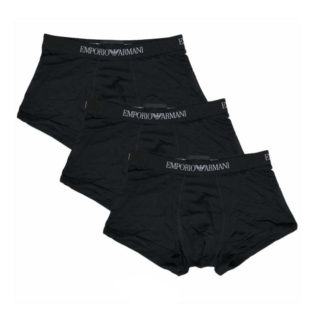 エンポリオアルマーニ EMPORIO ARMANI 肌着 下着 ローライズボクサー 3枚セット お買い得 パック 111610 メンズ ブラック 綿 コットン ボ