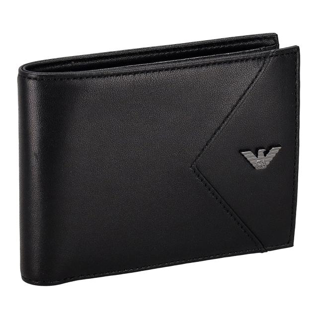 エンポリオアルマーニ EMPORIO ARMANI 財布 二つ折り財布 折りたたみ財布 小銭入れ付き EM003601 AF19365 UC001 メンズ ブラック 財布 使