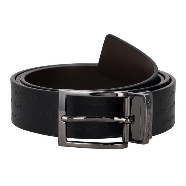 エンポリオアルマーニ EMPORIO ARMANI ベルト リバーシブル ビジネス カジュアル シンプル Y4S426 YTU5J 88044 メンズ ブラック ベルト