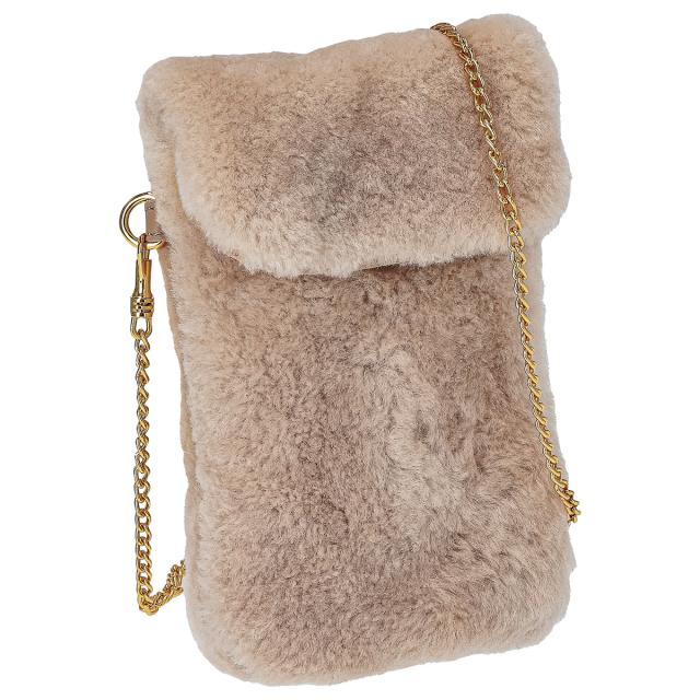 オウレンティ AULENTTI バッグ ショルダーバッグ 斜めがけバッグ ミニショルダー ミニバッグ BO-515502-SH TAU トープ 毛皮 シープ 斜め