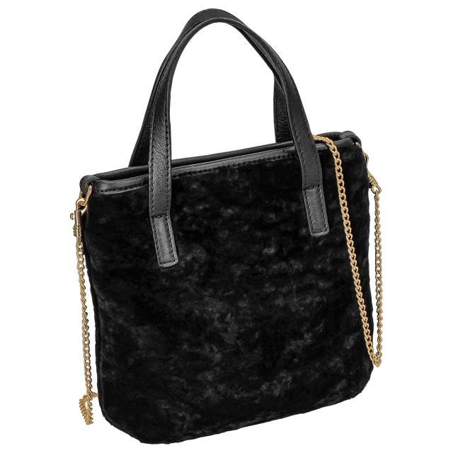 オウレンティ AULENTTI バッグ 2WAY ハンドバッグ ショルダーバッグ 斜めがけバッグ BO-517502-SH/NER レディース ブラック 毛皮 シープ