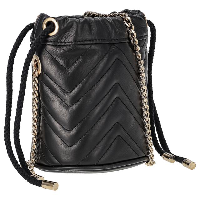 オウレンティ AULENTTI ショルダーバッグ 肩掛けバッグ チェーンバッグ EL-873-SA-SA/S28 レディース ブラック 本革 レザー 斜め掛けショ