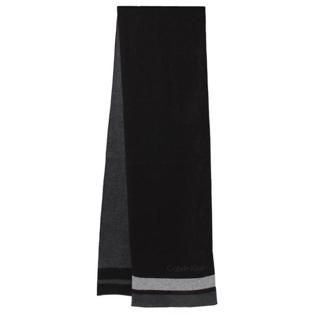 カルバンクライン  (CK) マフラー CK200043 001 服飾雑貨 ブランドマフラー メンズ Black ブラック 黒 ck マフラ