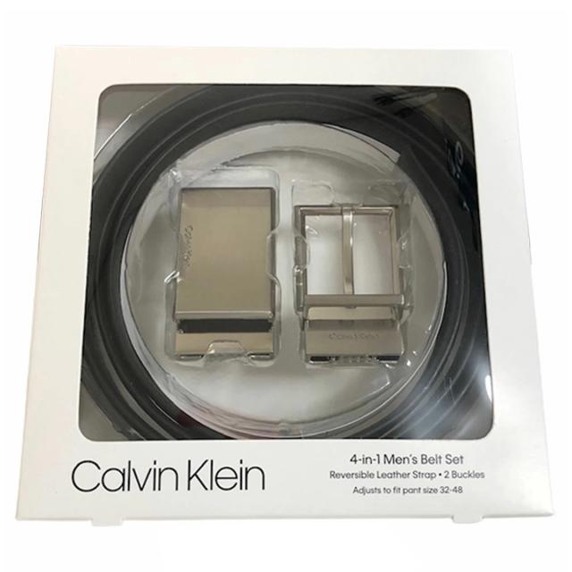 カルバンクライン  (CK) レザー ベルト セット リバーシブル スーツ ビジネス カジュアル 11CK010010 255 メンズ ベルト ブラ