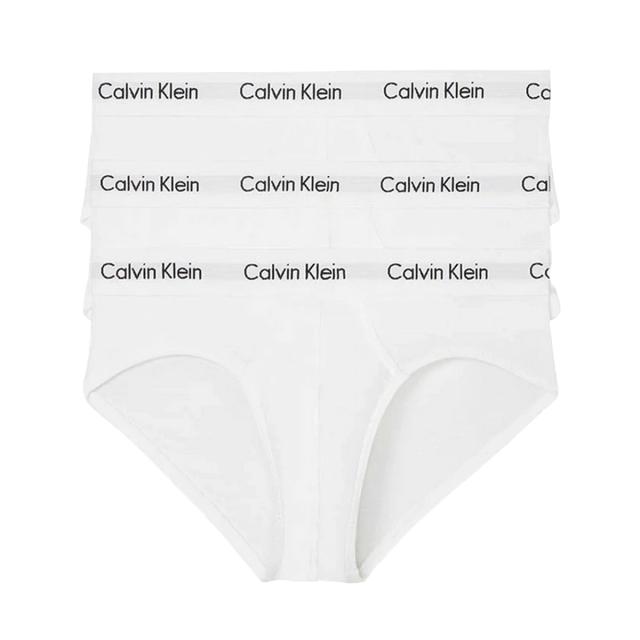 カルバンクライン  (CK) 下着 ブリーフ ビキニ コットン ストレッチ 3枚セット NB2613 110 メンズ ホワイト ブリーフ メンズ