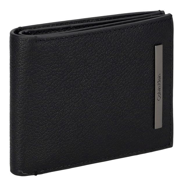 カルバンクライン   財布 二つ折り財布 折りたたみ財布 小銭入れ付き K50K510889 BAX メンズ ブラック 本革 レザー 財布 使い