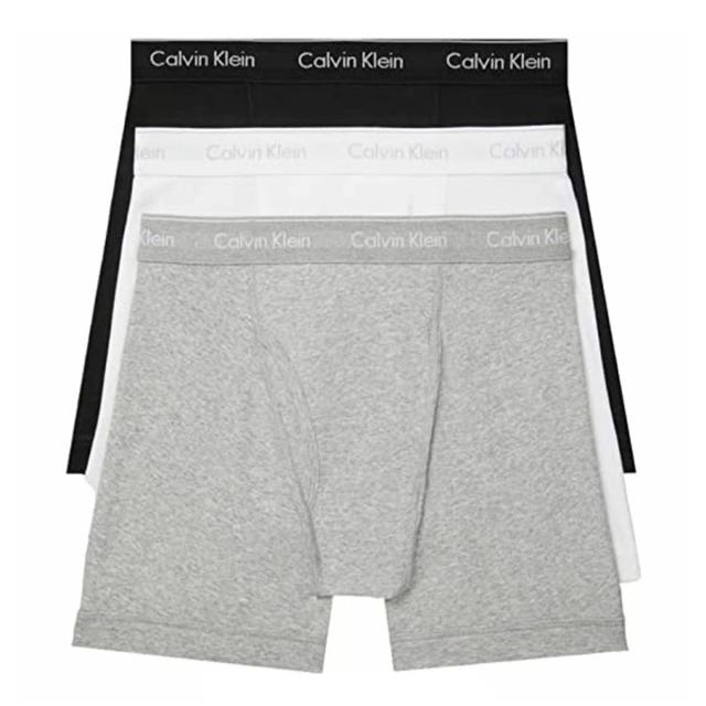カルバンクライン  (CK) 肌着 ボクサーパンツ 前開き ロング コットン 綿 長め ロゴ 無地 3枚組 セット お買い得 NB4003 900