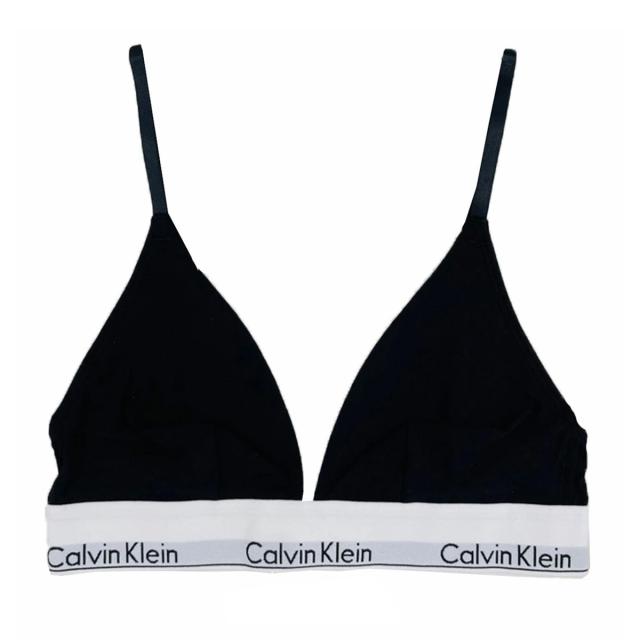 カルバンクライン  (CK) ブラレット トライアングル ブラジャー ロゴ ノンワイヤー コットン 下着 Triangle QF1061 001 ck ト