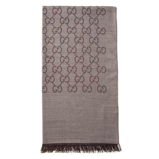 グッチ GUCCI マフラー 165904 3G646 9664 ストール レディース メンズ ウール シルク混マフラー ブラウン グッチ マフラー ブランド クリスマス プレゼント ギフト 防寒 首元 暖か マフラー ブランド クリスマス ギフト