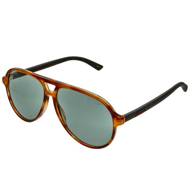 グッチ GUCCI サングラス アジアンフィット GG0423S 011 ティアドロップ型 メンズ ブラウン系マーブル＋グリーン系サングラス ブランド